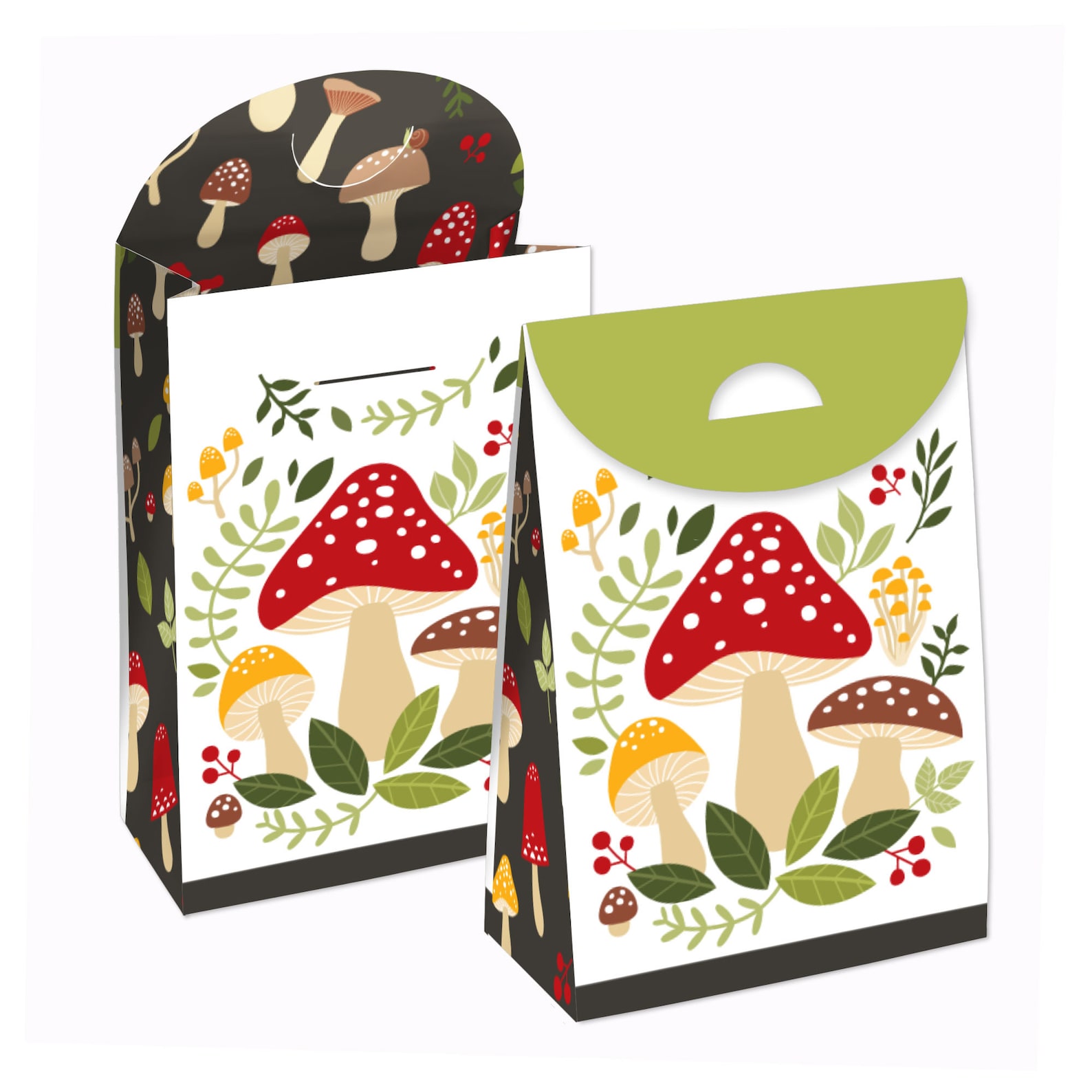 Wild Mushrooms - Red Toadstool Party Gift Favor Bags - Party Goodie ...