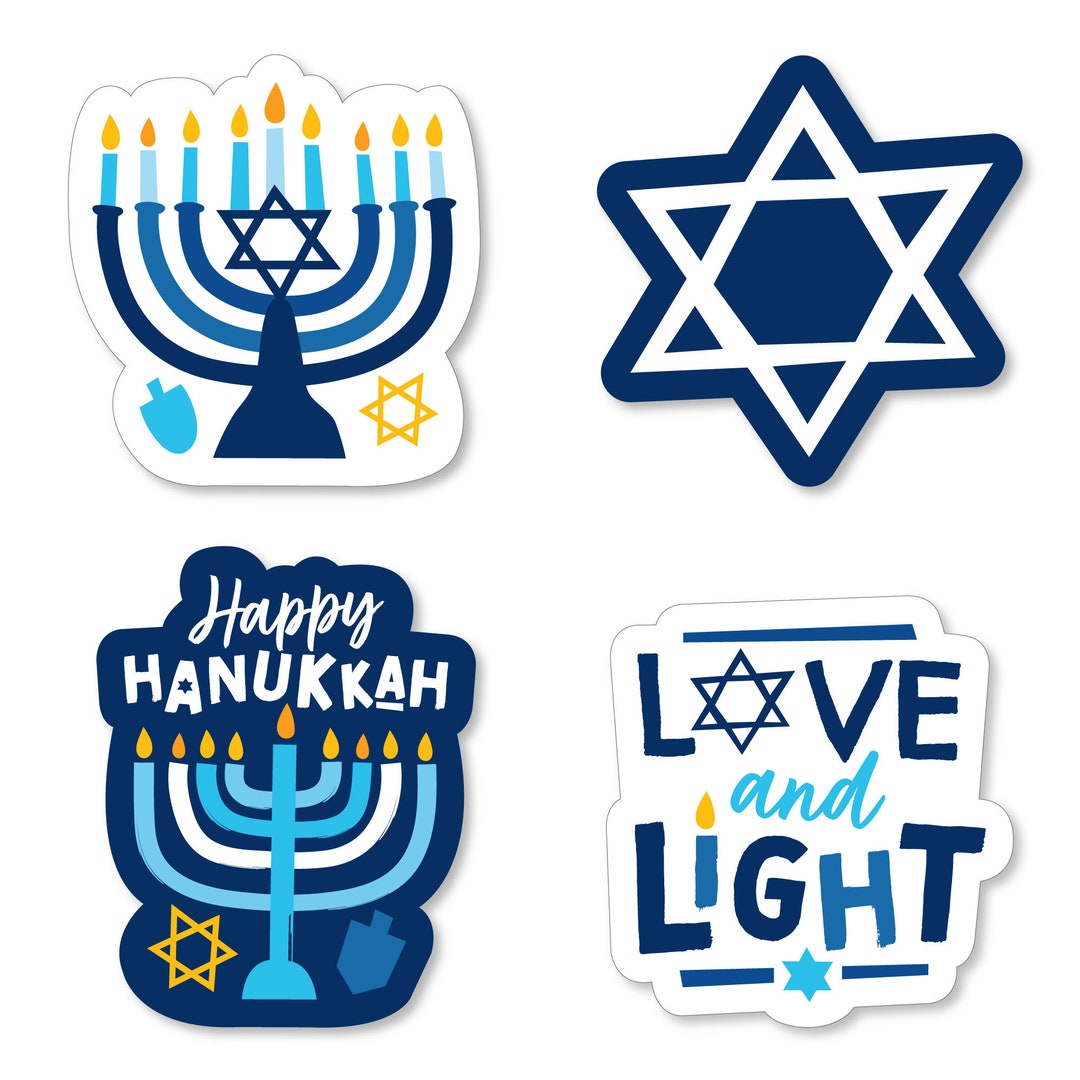 Hanukkah Menorah - DIY Shaped Chanukah Holiday Party Cut-outs - 24 ...