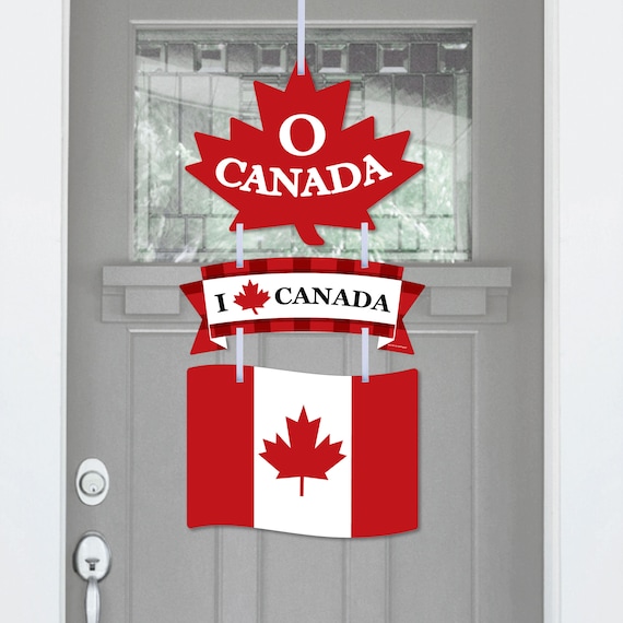 Canada Day - Hanging Porch Canadian Outdoor Decorations - Front Door ...