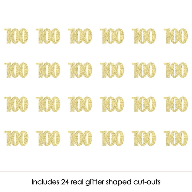 Gold Glitter 100 No-mess Real Gold Glitter Cut-out Numbers - Etsy