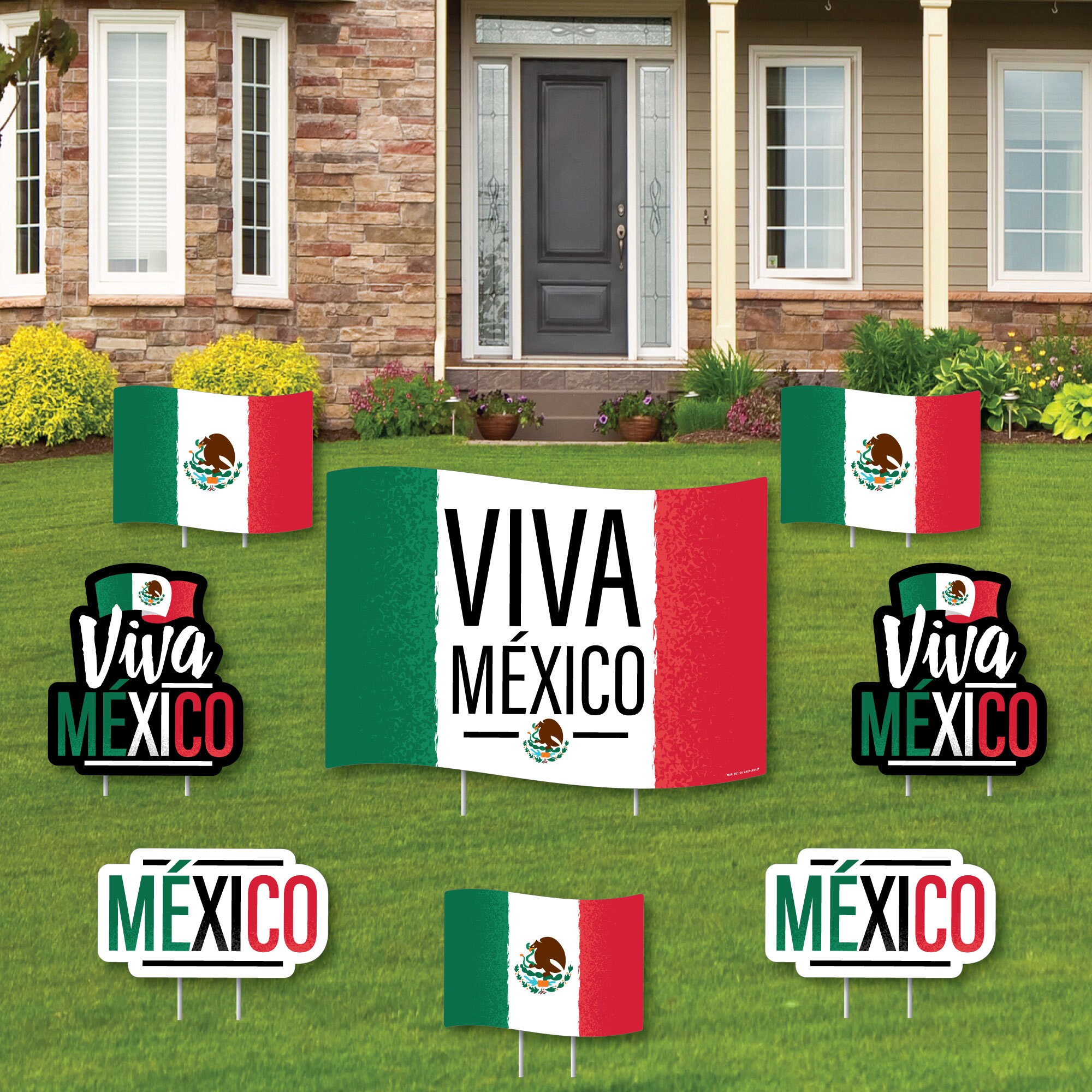 Viva México Letrero de patio y decoraciones de césped al | Etsy