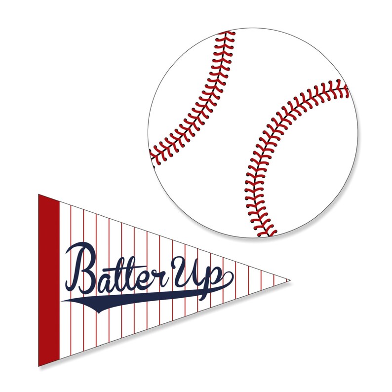 24 Pc. Small Batter up baseball DIY Shaped Paper Cut Outs - Etsy