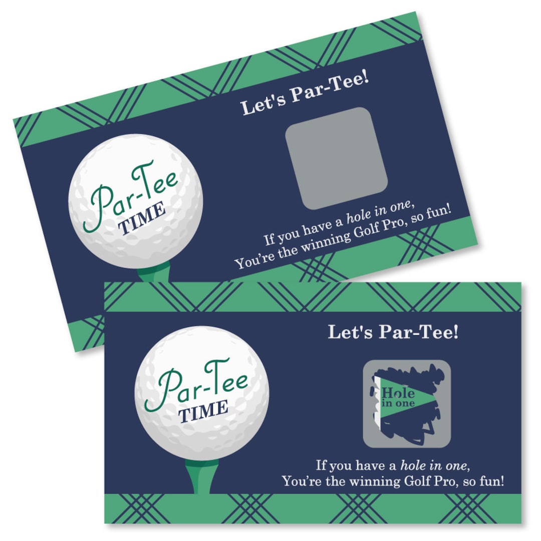 Golf Party Scratch off Game - Par- Tee Time- Golf Baby Shower, Birthday ...