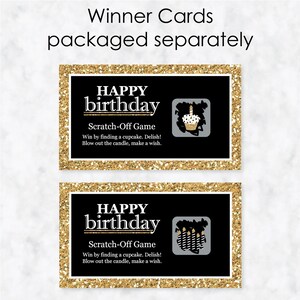Happy Birthday - Gold Party Scratch off Game - Adult Happy Birthday ...