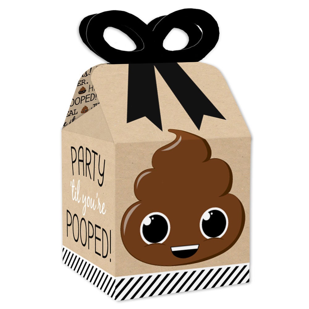 Party til Youre Pooped Square Favor Gift Boxes Poop | Etsy