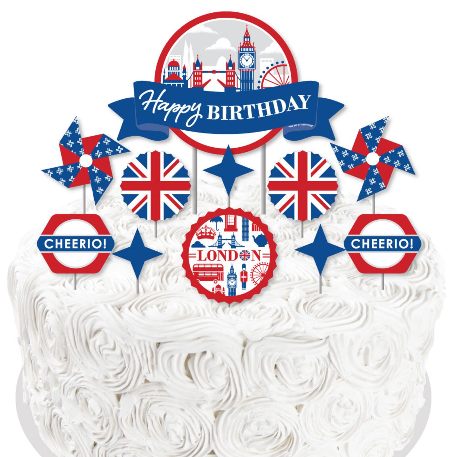 Cheerio London British UK Birthday Party Cake Decorating | Etsy