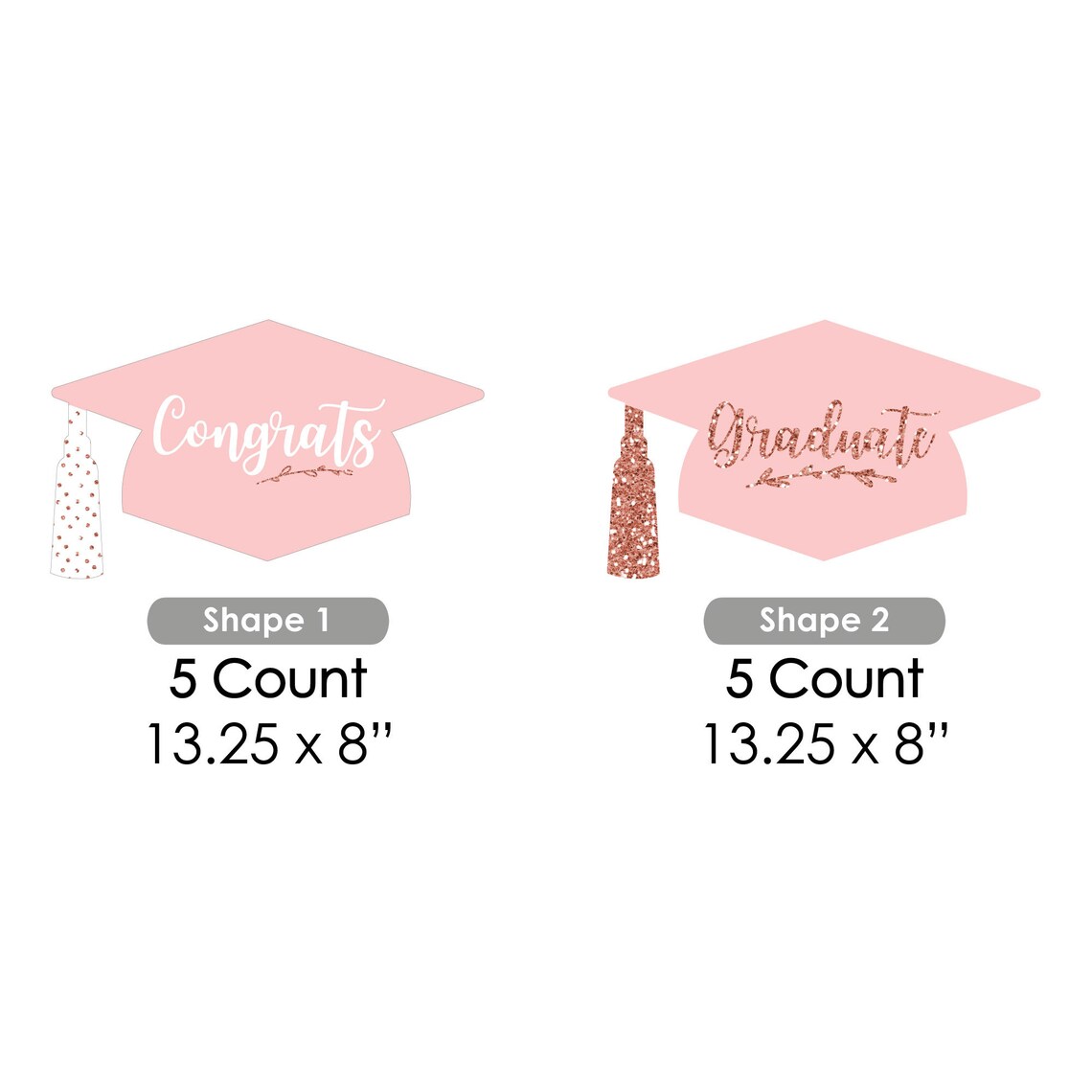 Rose Gold Grad Grad Cap Lawn Decorations Outdoor - Etsy