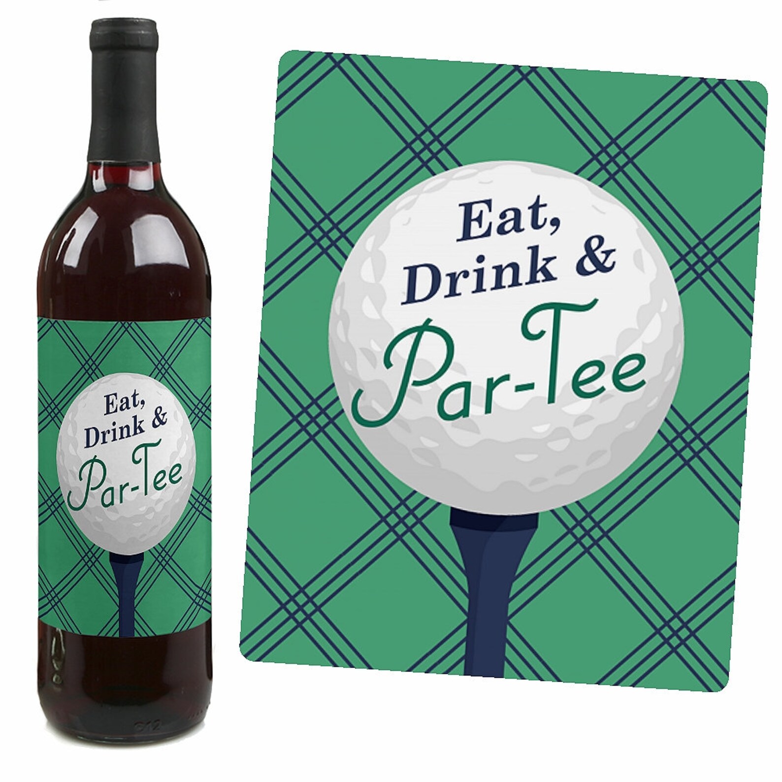 Golf Wine Bottle Labels Par-tee Time Golf Wine Labels for - Etsy