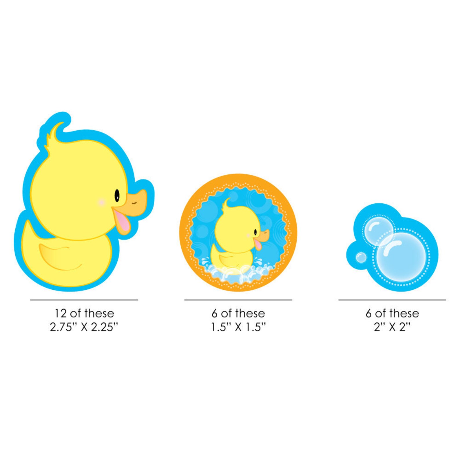 24 pc. Small Ducky Duck DIY Shaped Paper Cut Outs Baby | Etsy