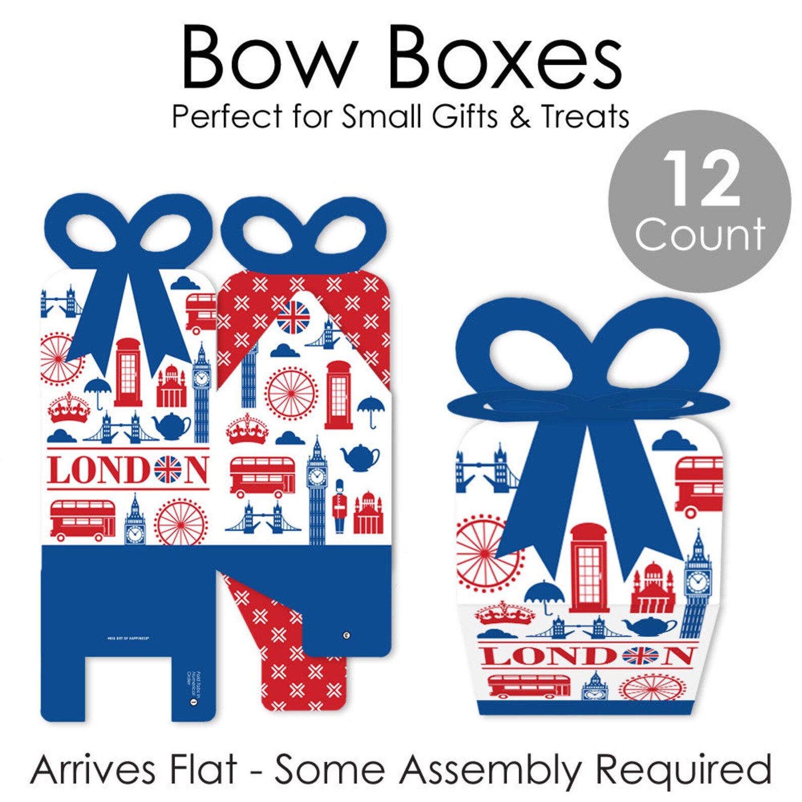 Cheerio London Square Favor Gift Boxes British UK Party - Etsy