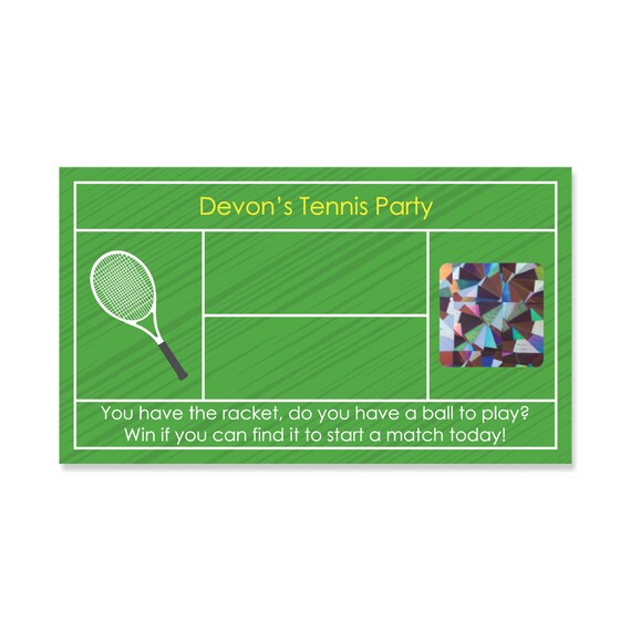 You Got Served - Tennis - Personalized Birthday & Tennis Party Scratch ...