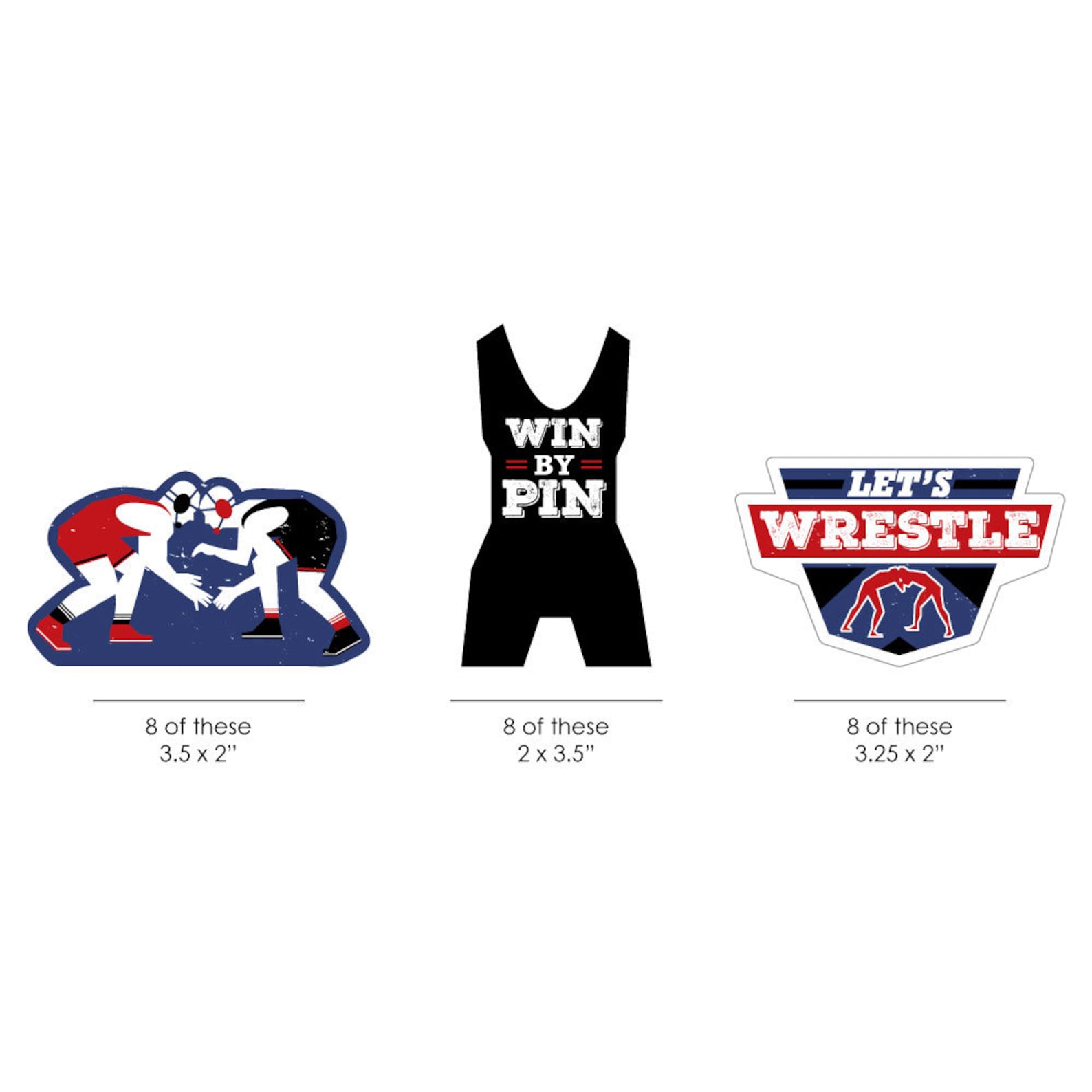 Own the Mat Wrestling Small Shaped Paper Cut Outs - Etsy