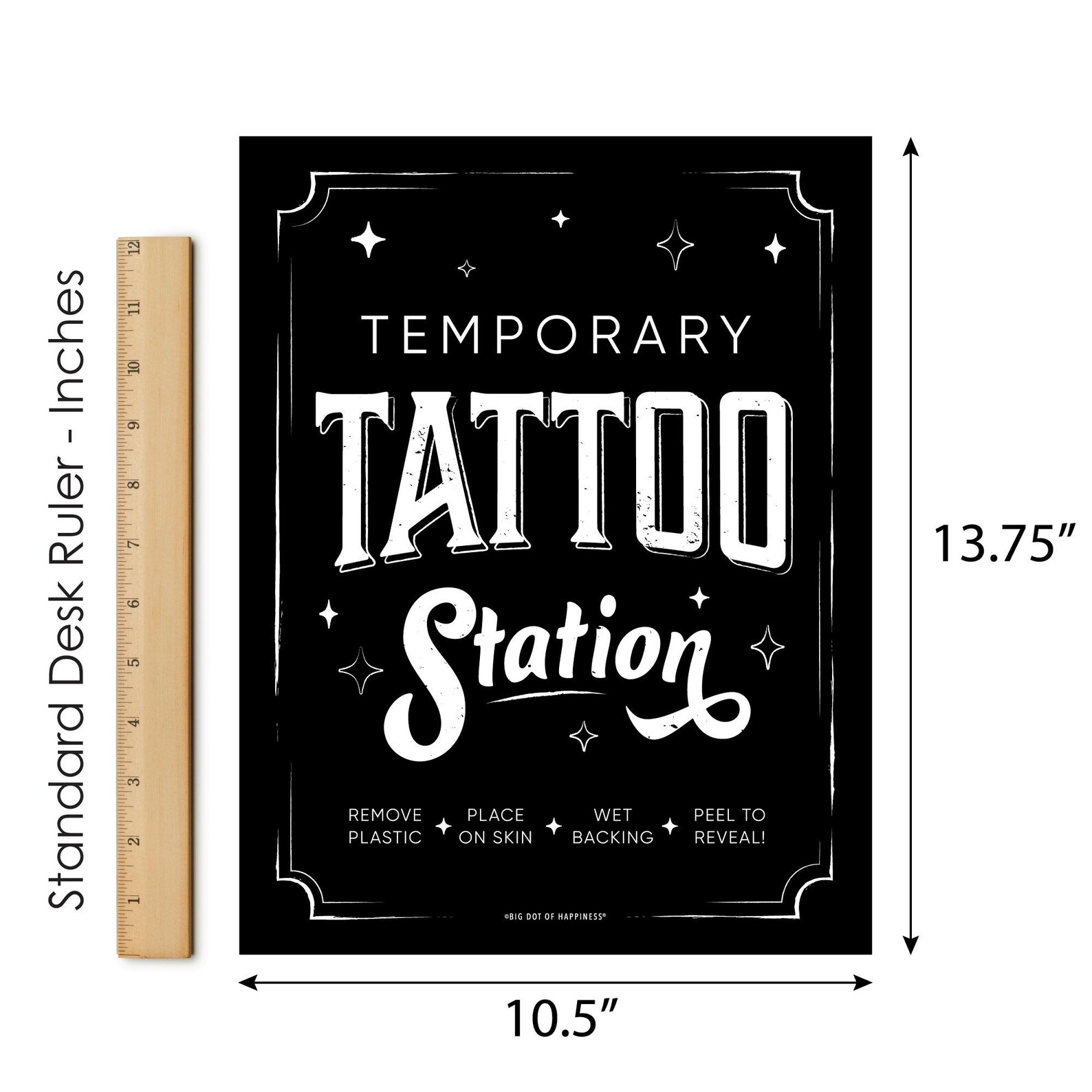Temporary Tattoo Station Sign - Printed on Sturdy Plastic Material - 10 ...