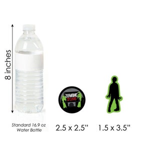 Zombie Zone Dessert Cupcake Toppers halloween or Birthday Zombie Crawl ...