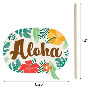 Tropical Luau - Personalized Hawaiian Beach Party Photo Booth Props Kit ...