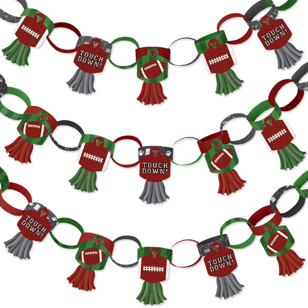 End Zone Football 90 Chain Links and 30 Paper Tassels - Etsy