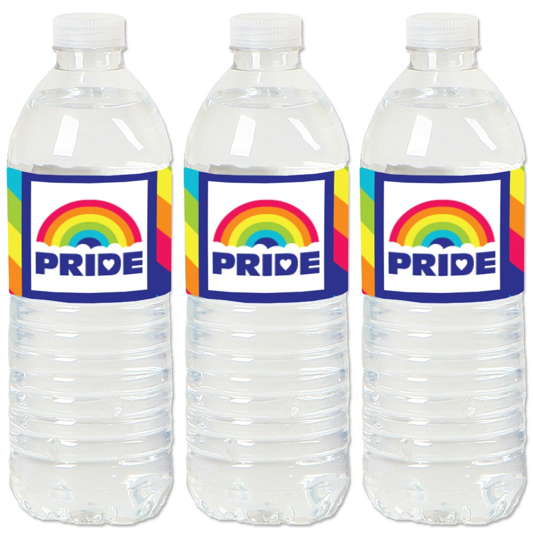 Love is Love Pride Rainbow Party Water Bottle Sticker Labels Set of 20 ...