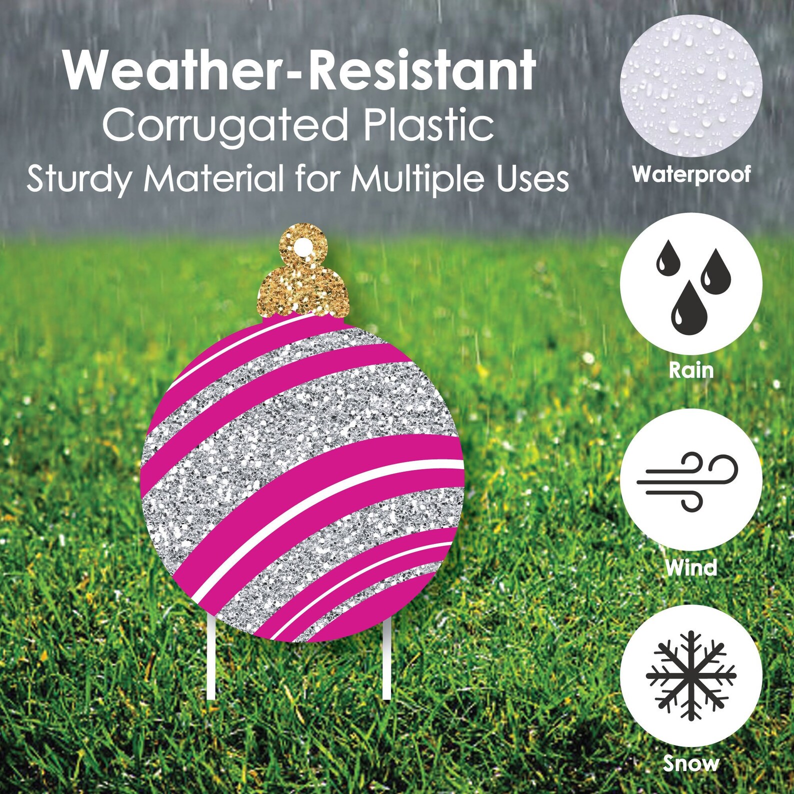 Colorful Ornaments Yard Sign and Outdoor Lawn Decorations - Etsy