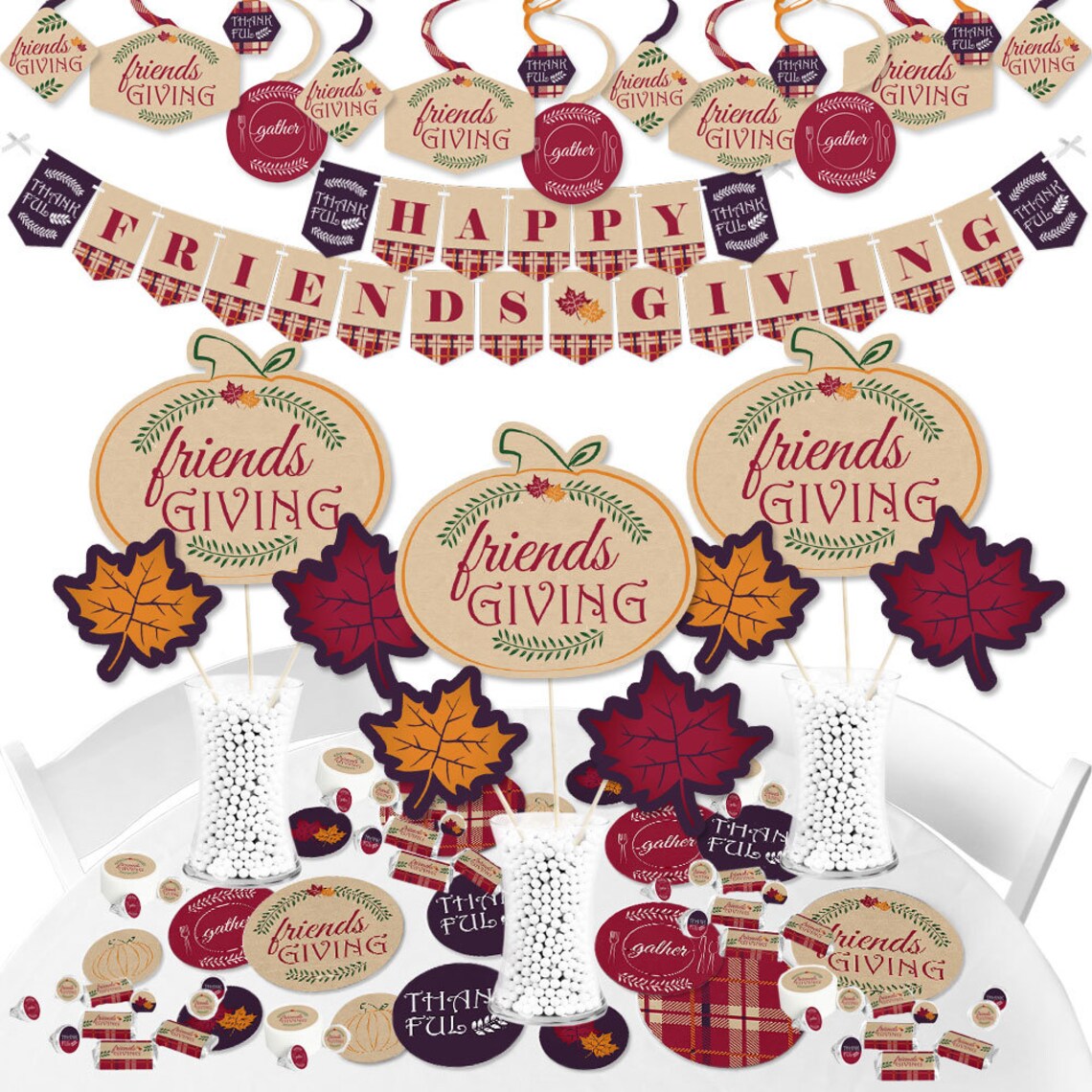 Friends Thanksgiving Feast Friendsgiving Party Supplies - Etsy
