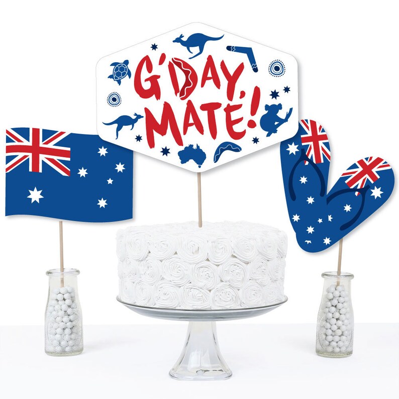Australia Day Gday Mate Aussie Party Centerpiece Sticks Etsy