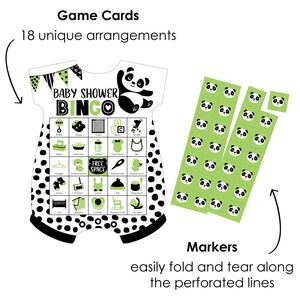 Party Like a Panda Bear - Picture Bingo Cards and Markers - Baby Shower ...