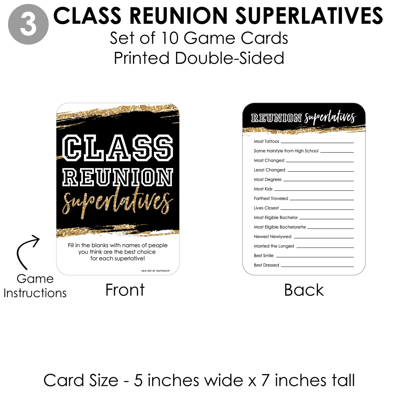 Reunited 4 School Class Reunion Party Games 10 Cards Each - Etsy