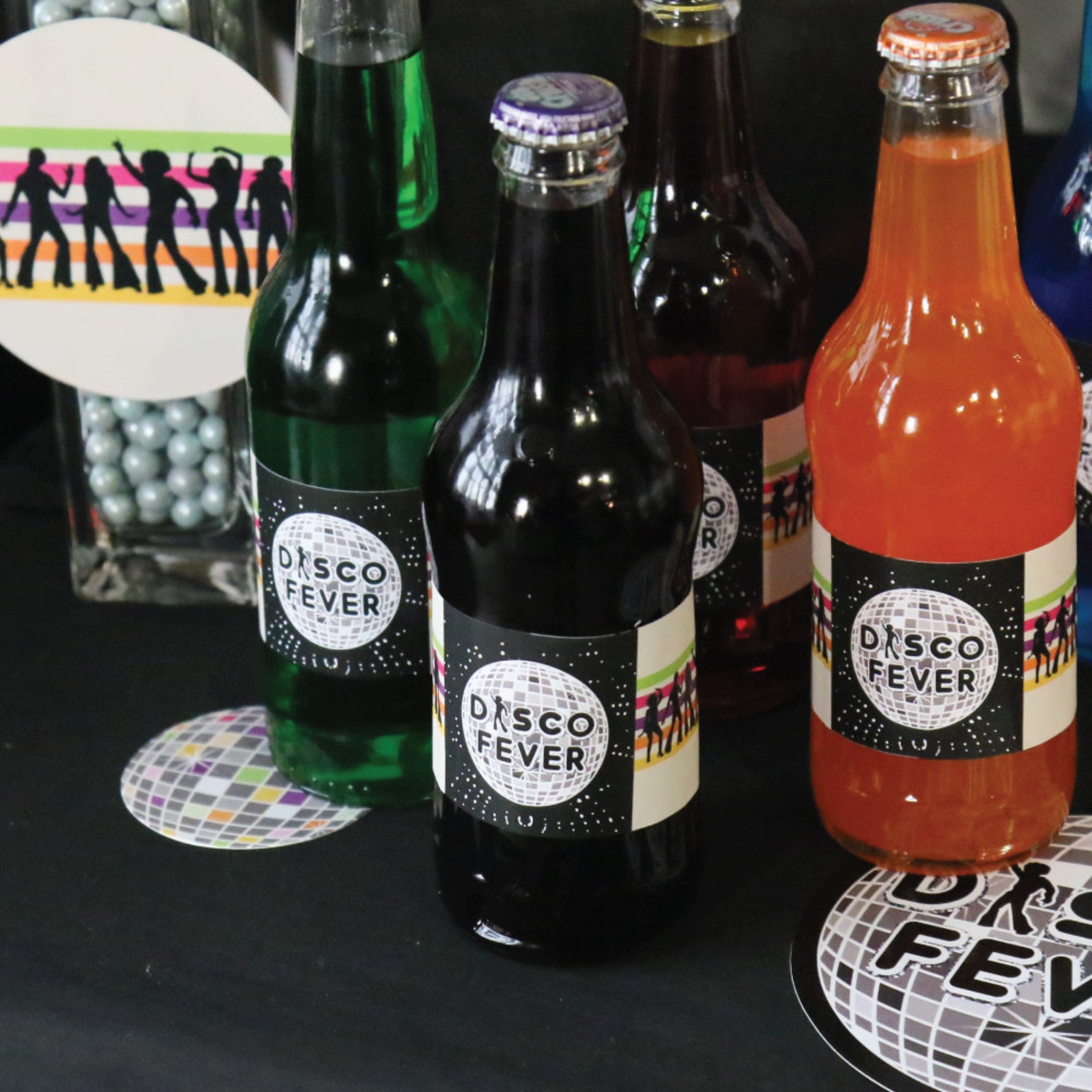 70's Disco Water Bottle Sticker Labels Waterproof Self - Etsy