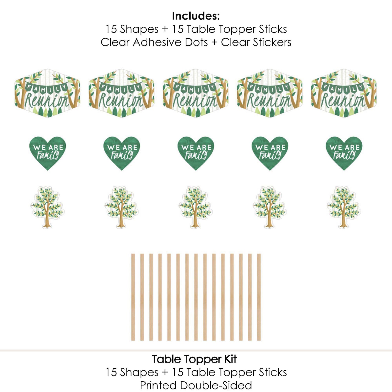 Family Tree Reunion Centerpiece Sticks Family Gathering - Etsy