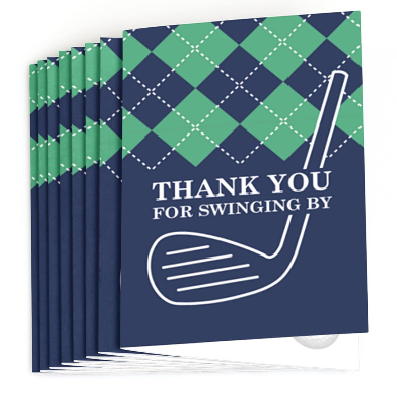 Golf Thank You Cards Par-tee Time Golf Birthday Thank You - Etsy