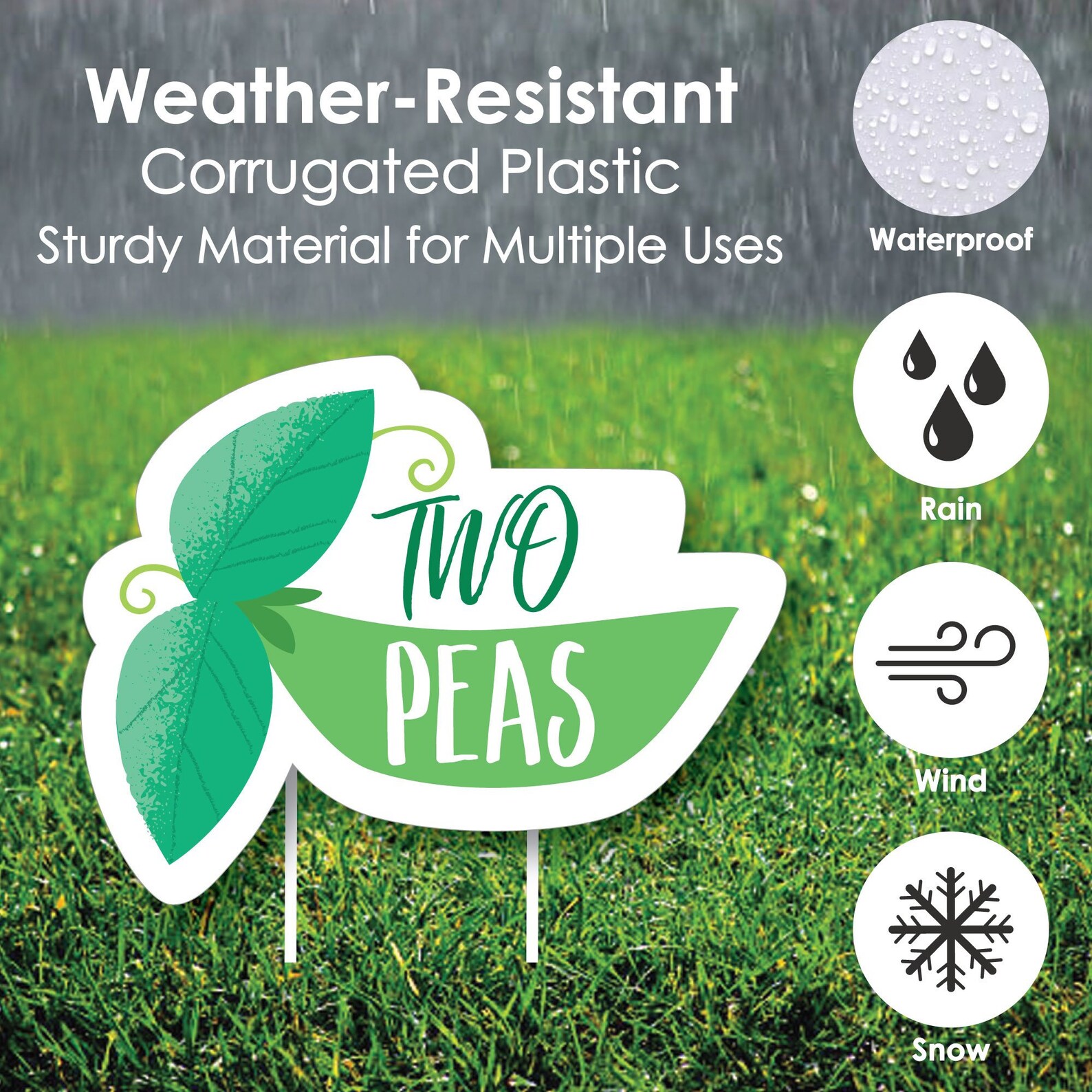 Double the Fun Twins Two Peas in a Pod Yard Sign and - Etsy