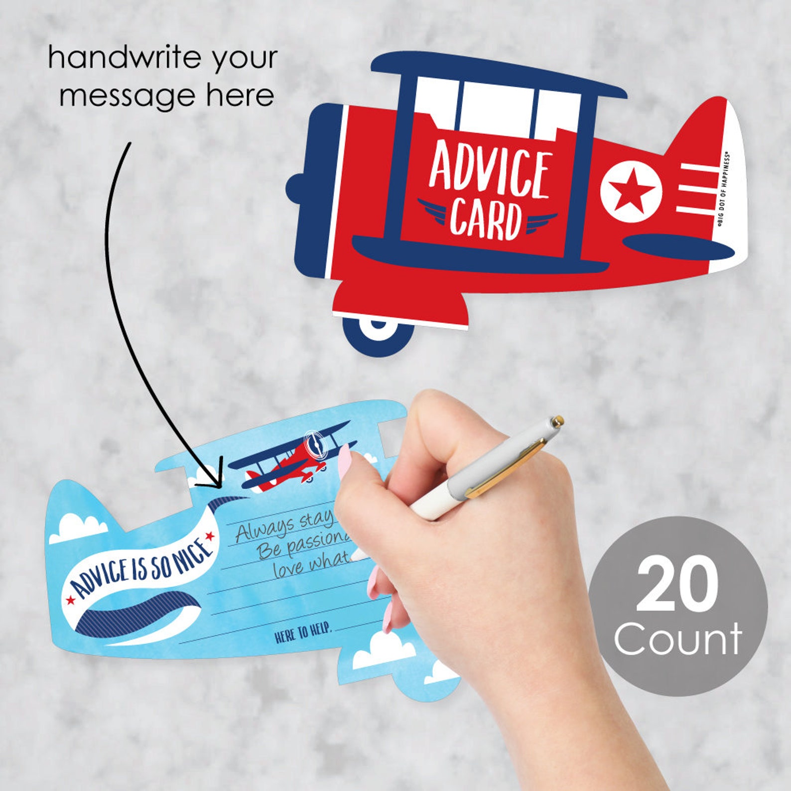 Taking Flight Airplane Wish Card Vintage Plane Baby Shower | Etsy