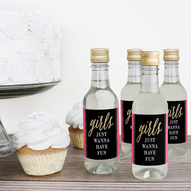 Girls Night Out Mini Wine and Champagne Bottle Label - Etsy