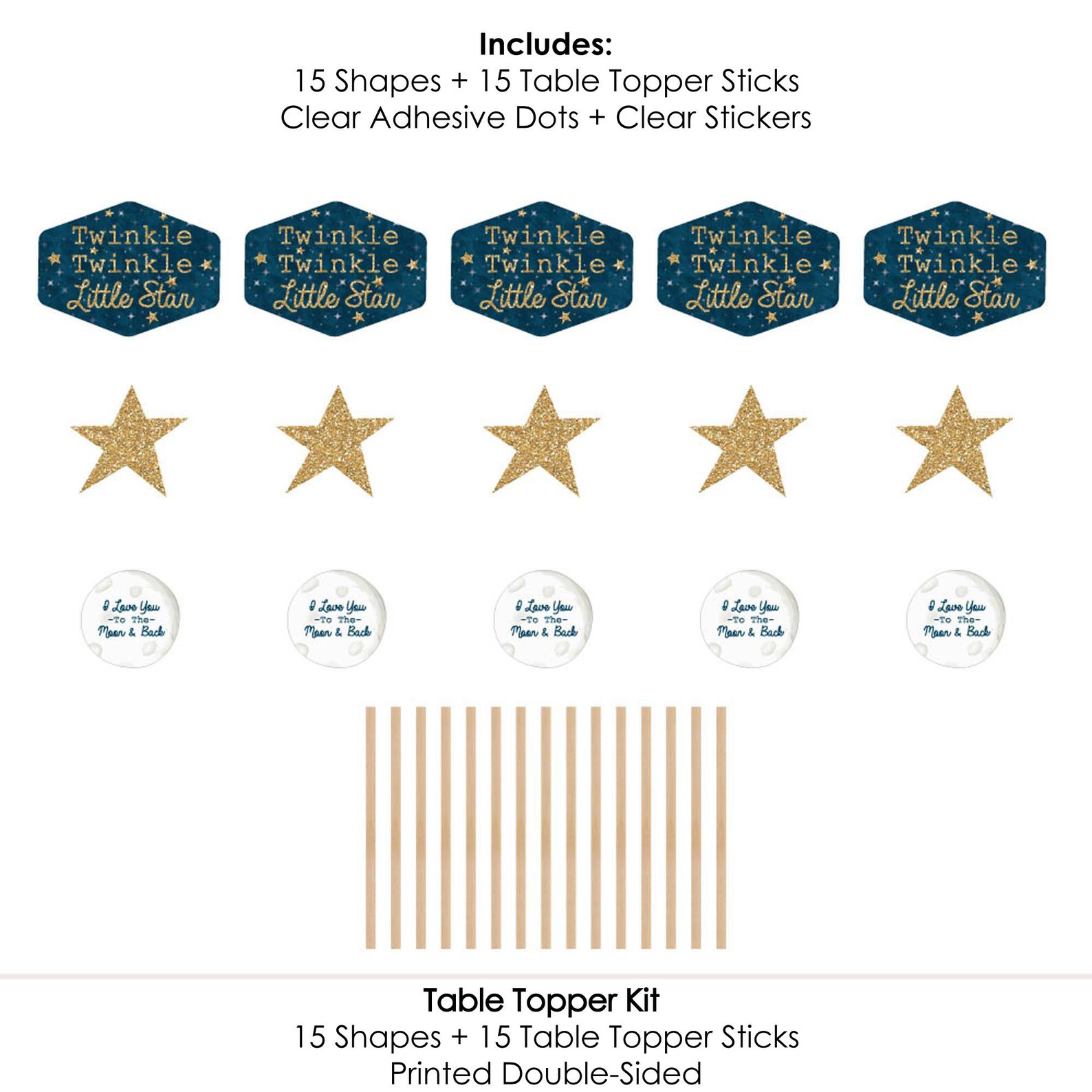 Twinkle Twinkle Little Star Centerpiece Sticks Baby Shower - Etsy