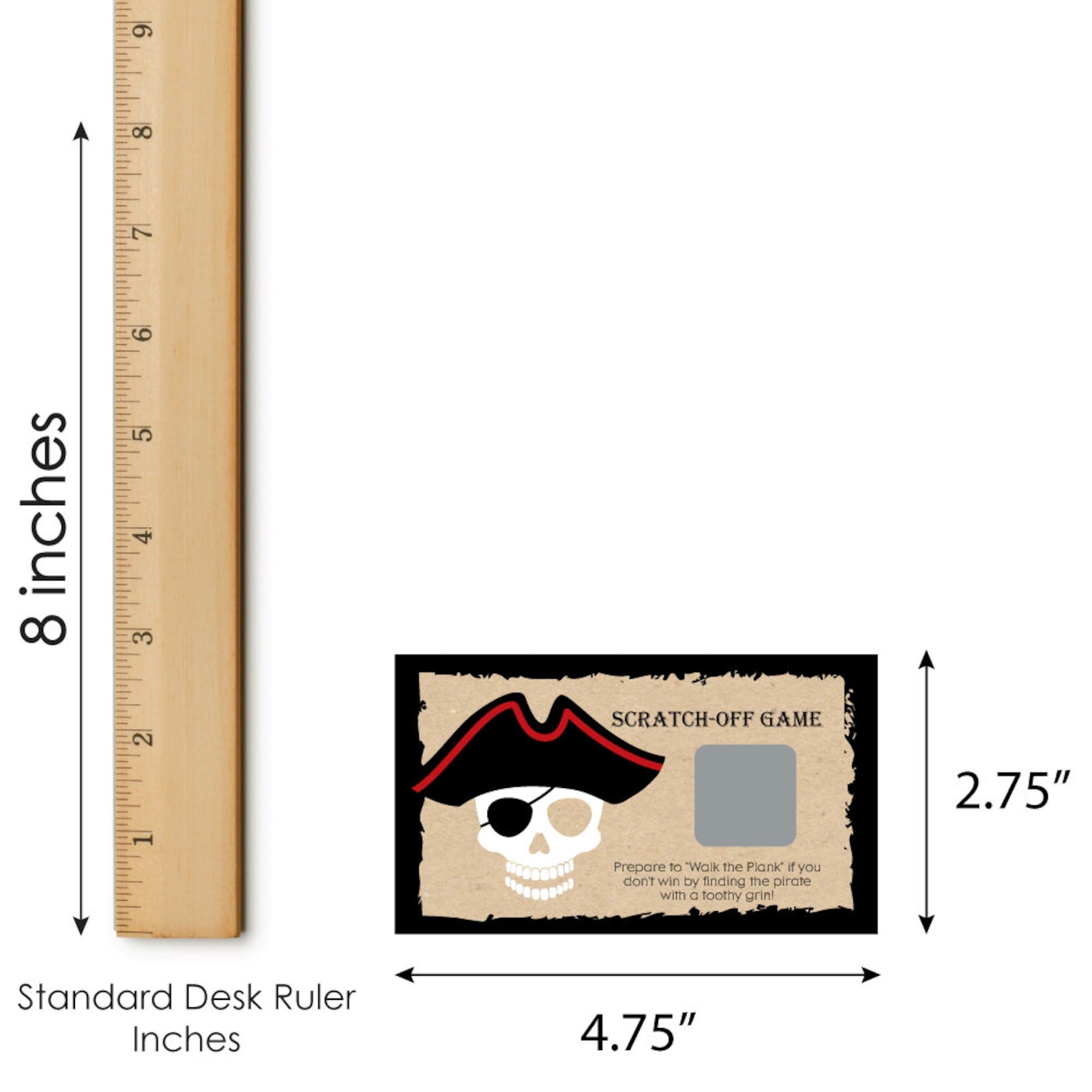 Pirate - Birthday Party Scratch off Game - Beware of Pirates Birthday ...