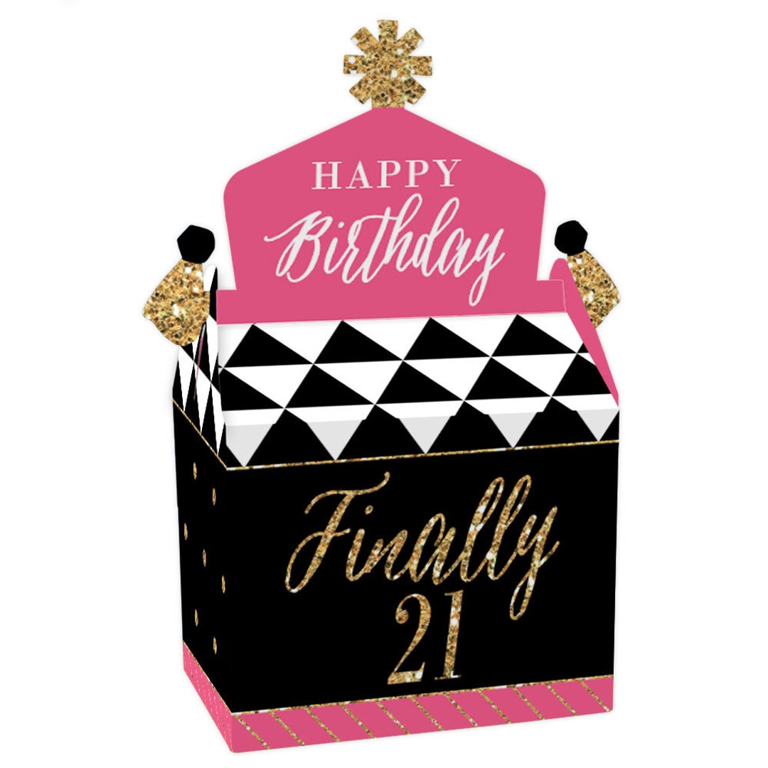 Finally 21 Girl - Treat Box Party Favors - 21st Birthday Party Goodie ...