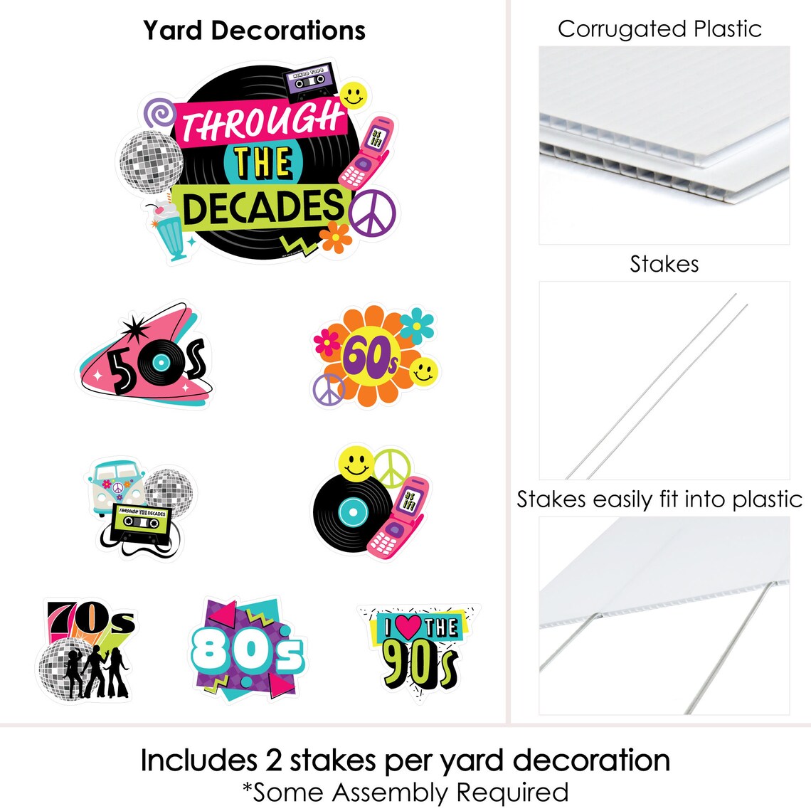 Through the Decades Yard Sign and Outdoor Lawn Decorations - Etsy