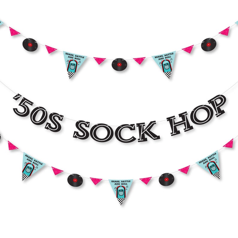 50's Sock Hop Letter Banner Decoration 1950's Rock | Etsy