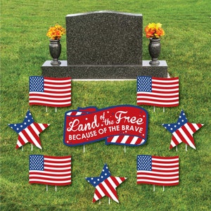 Patriotic Memorial - Yard Decorations & Outdoor Lawn Cemetery Grave ...