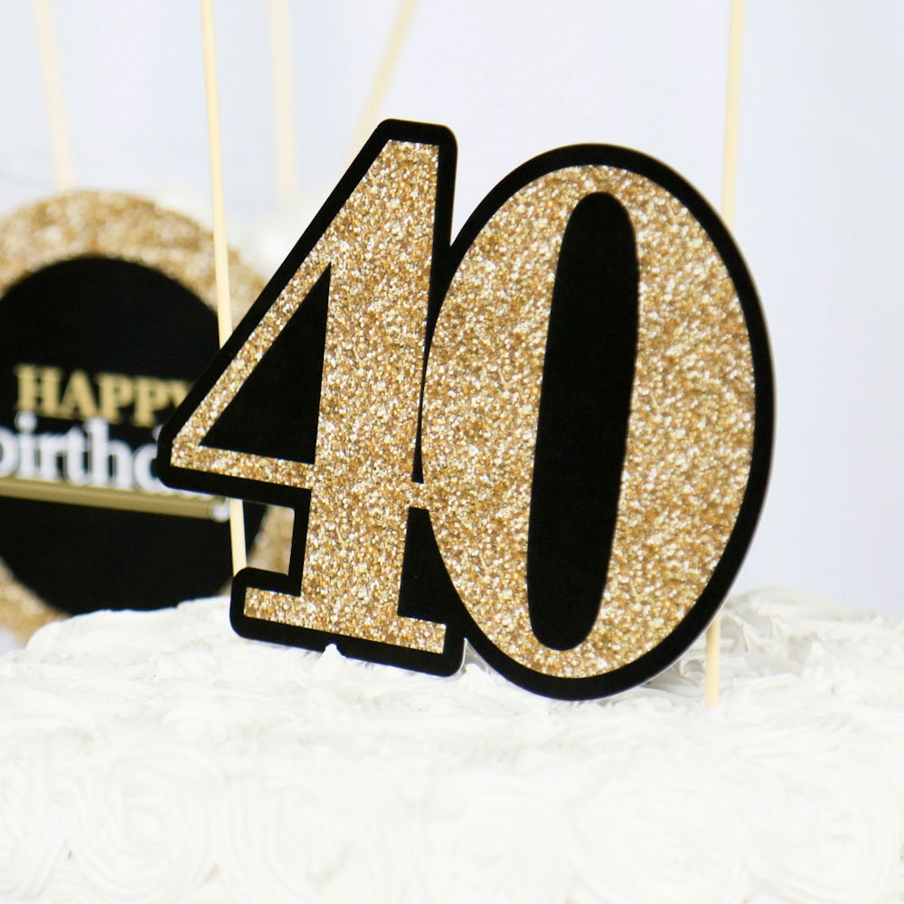 Adult 40th Birthday - Gold - DIY Birthday Decorations Party Essentials ...