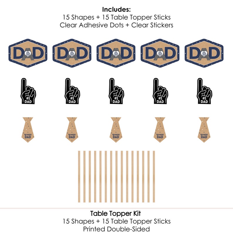 My Dad is Rad Centerpiece Sticks Father's Day Table - Etsy