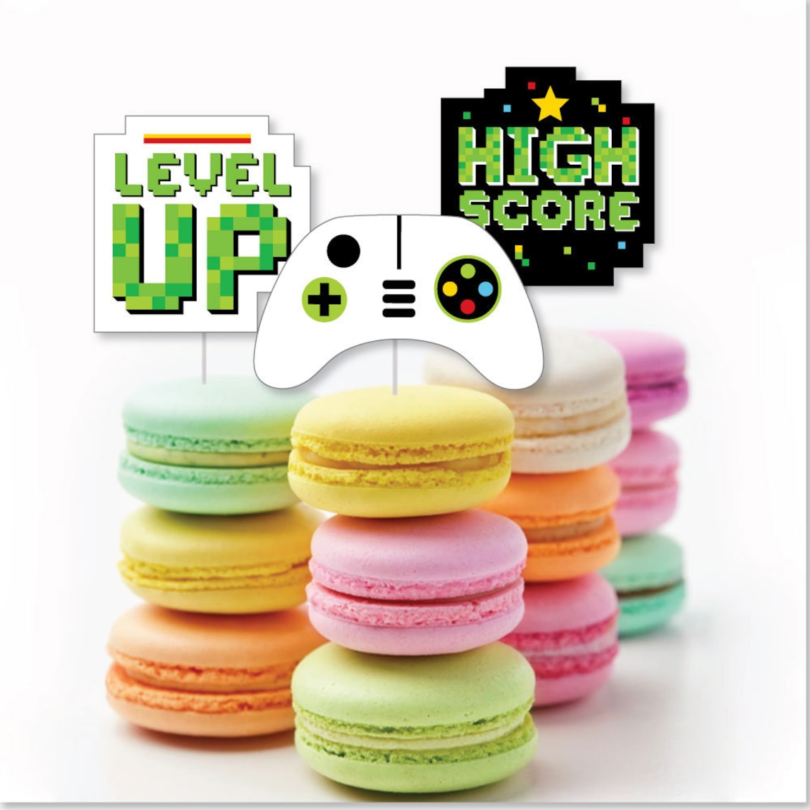 Small Game Zone Paper Cut Outs Pixel Video Game Party or | Etsy