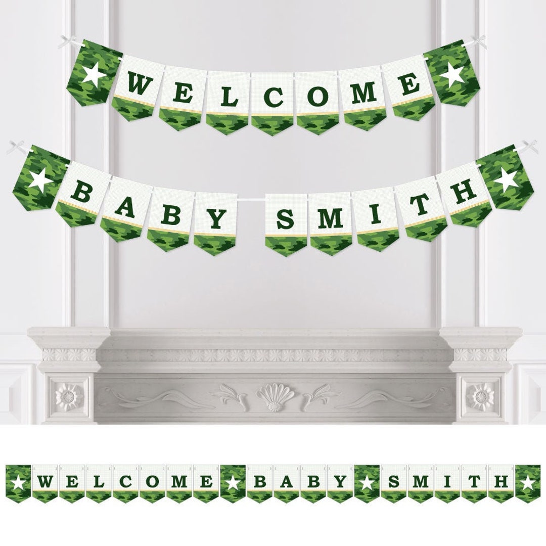 Personalized Camo Hero - Custom Army Military Camouflage Baby Shower ...