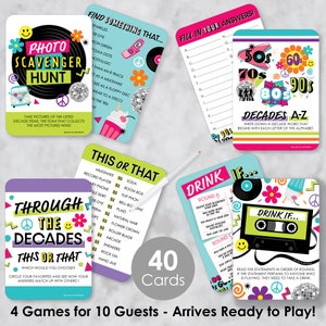 Through the Decades - 4 50s, 60s, 70s, 80s, and 90s Party Games - 10 ...