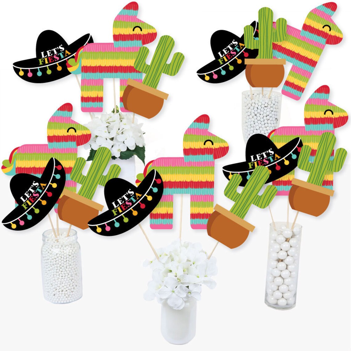Let's Fiesta Mexican Fiesta Centerpiece Sticks Cinco - Etsy