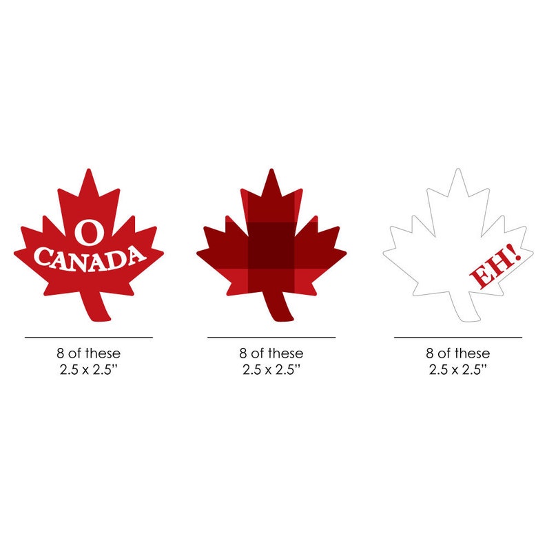 Canada Day DIY Shaped Die Cut Paper Cut Outs Canadian | Etsy