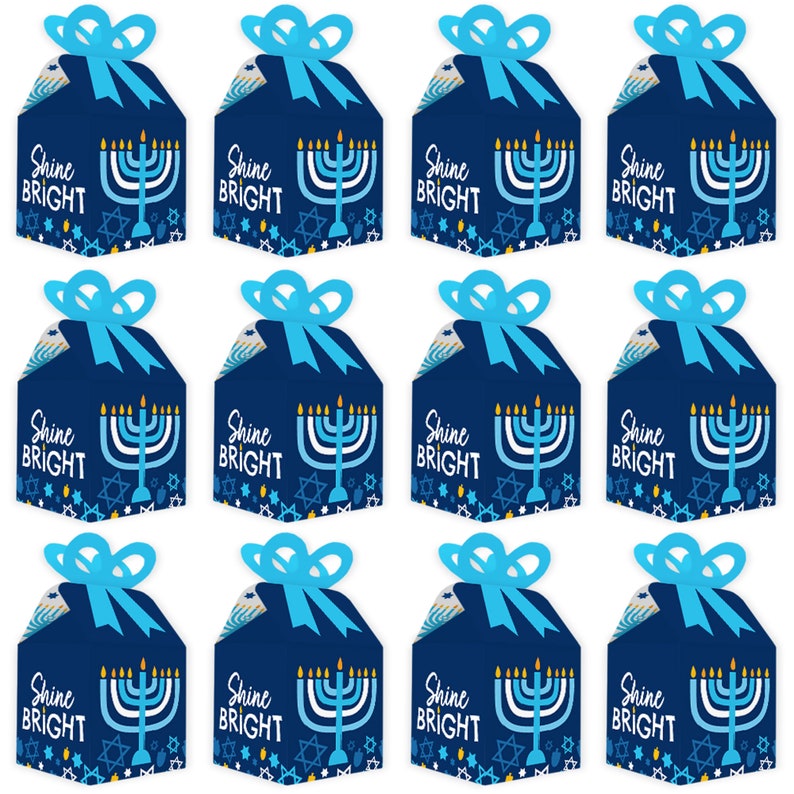 Hanukkah Menorah Square Favor Gift Boxes Chanukah Holiday - Etsy