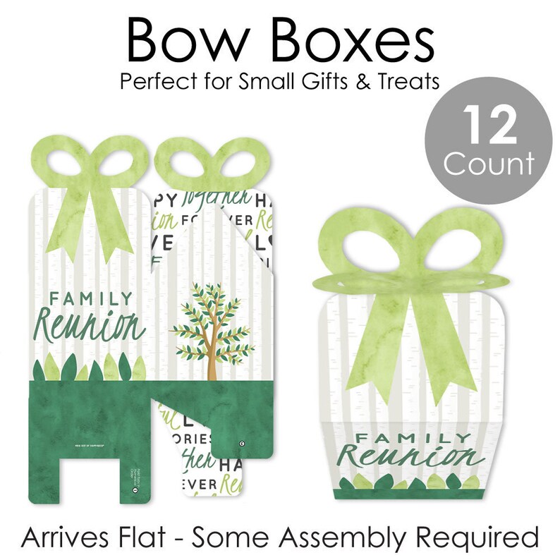 Family Tree Reunion Square Favor Gift Boxes Family | Etsy