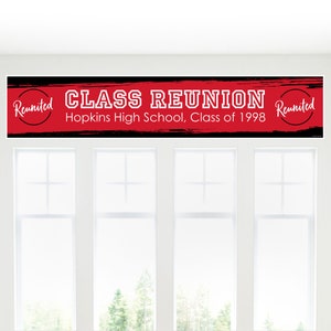Reunited Red - Personalized School Class Reunion Party Banner - Etsy