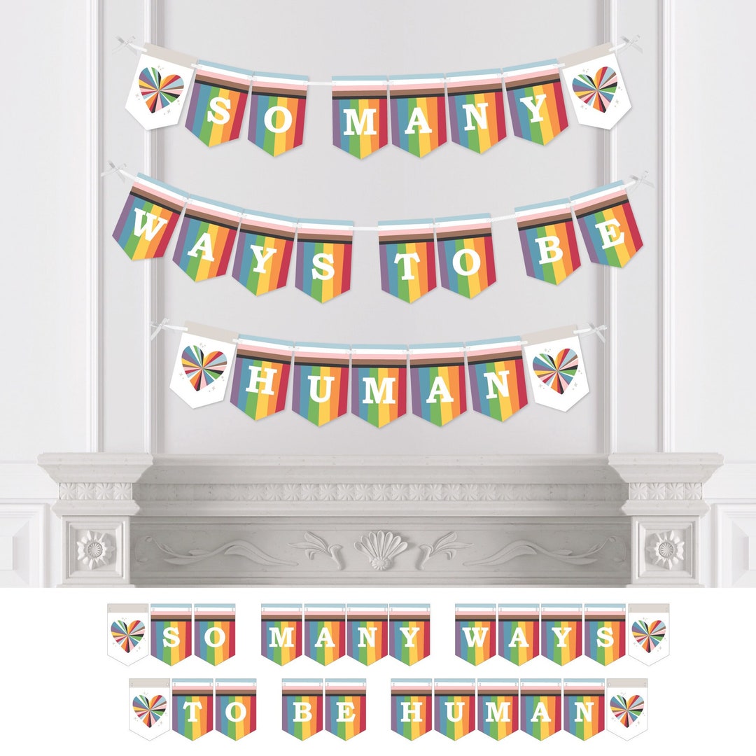 So Many Ways to Be Human - Pride Party Bunting Banner - Party ...