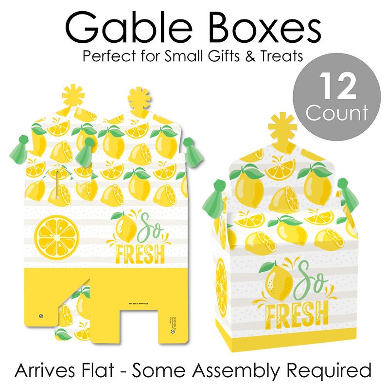So Fresh - Lemon - Treat Box Party Favors - Citrus Lemonade Party ...
